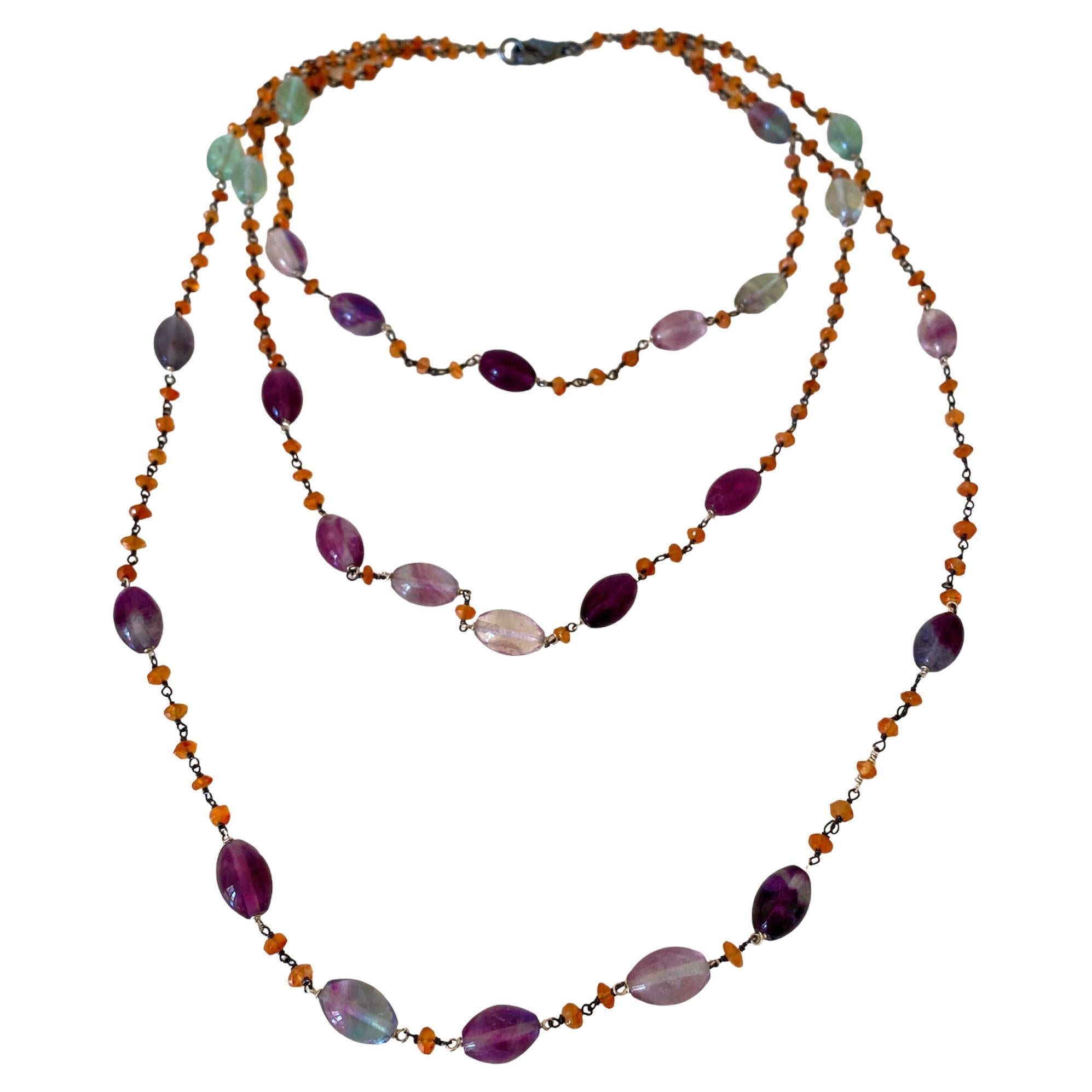 Multi-Strand Beaded Necklace of Semi-Precious Stones at 1stDibs | multi ...