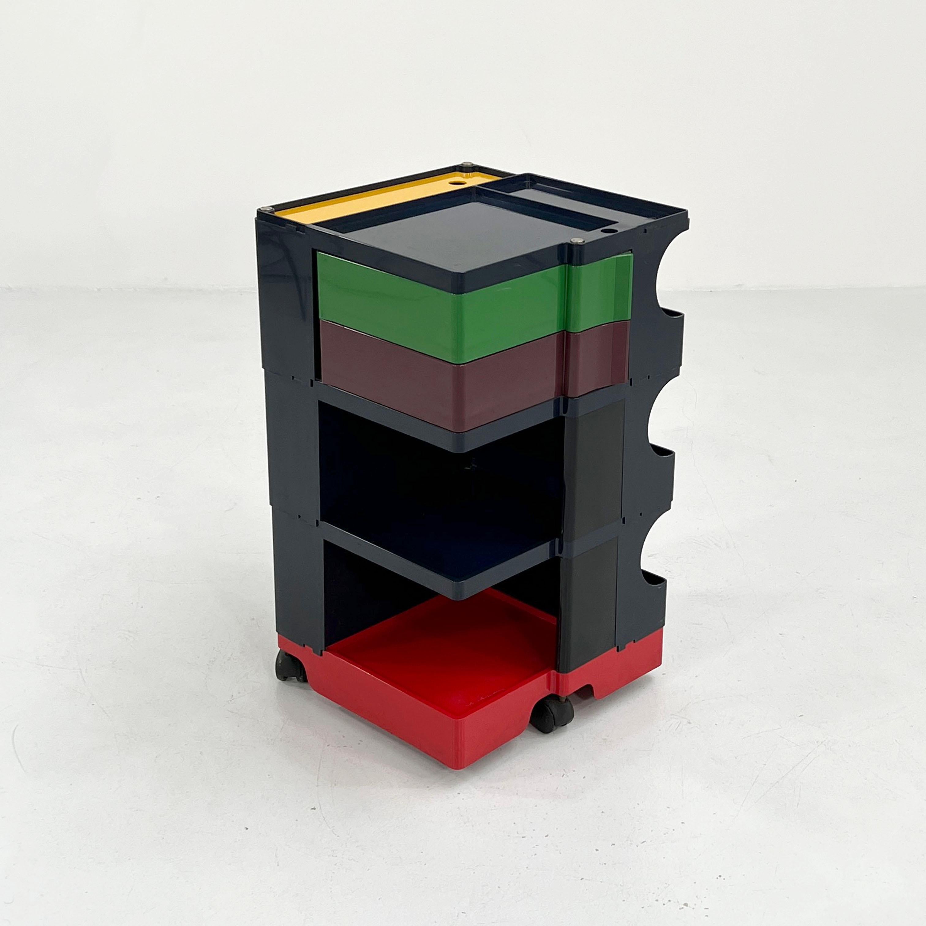 Multicolor Boby Trolley by Joe Colombo for Bieffeplast, 1960s at 1stDibs