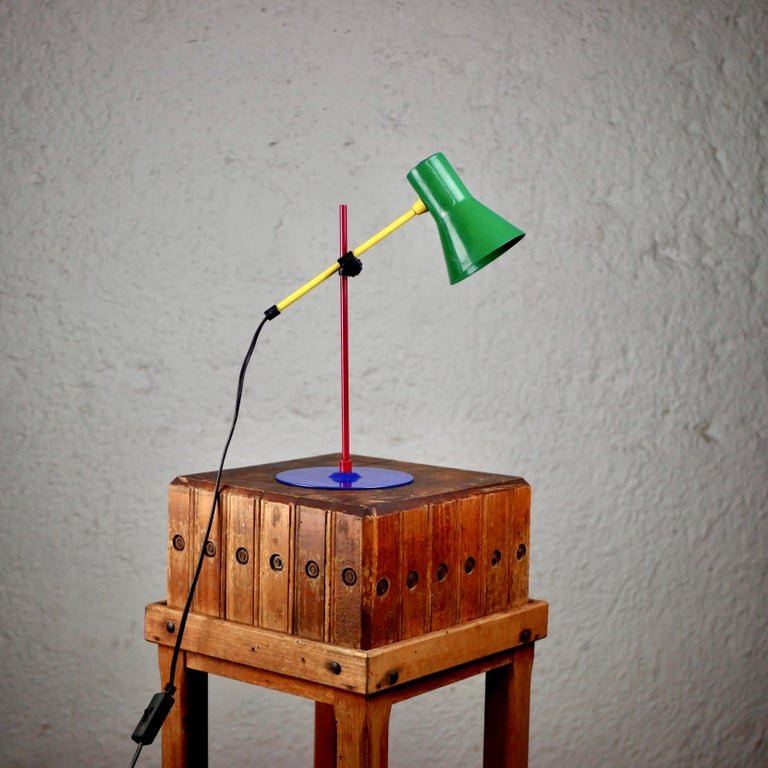 Multicolor Italian Memphis Style Table Lamp by Veneta Lumi, 1980s at ...
