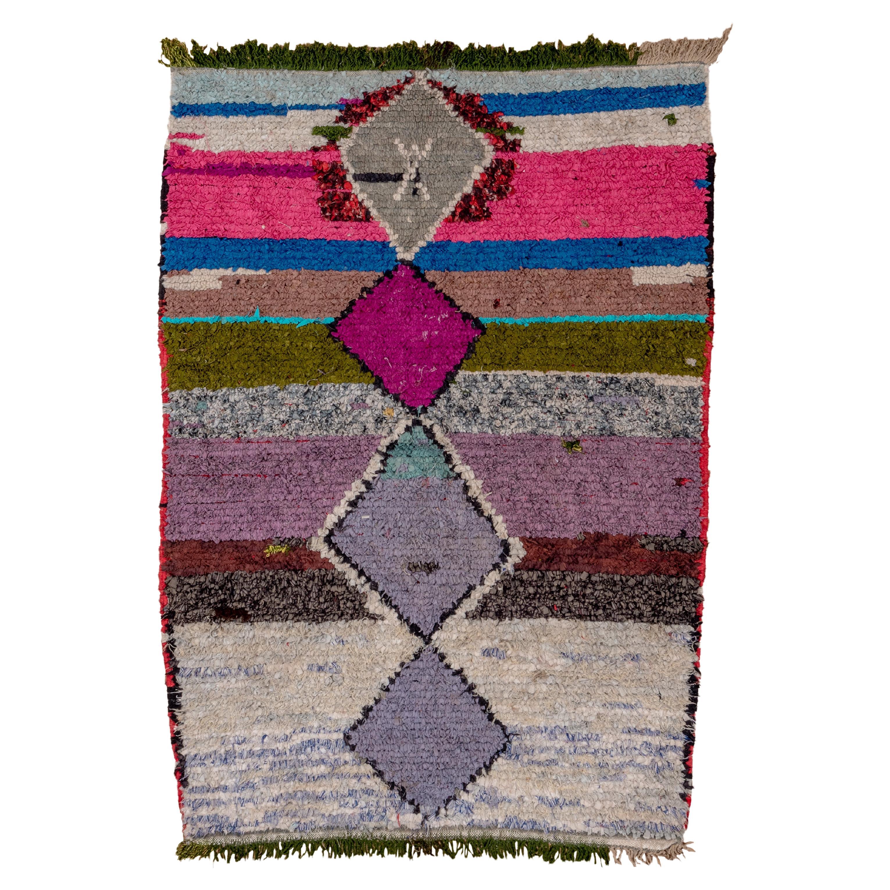 Modern Multicolor Moroccan Rug For Sale at 1stDibs