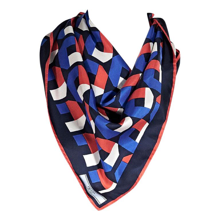 Multicolor Prada Geometric Silk Scarf at 1stDibs | prada bandana