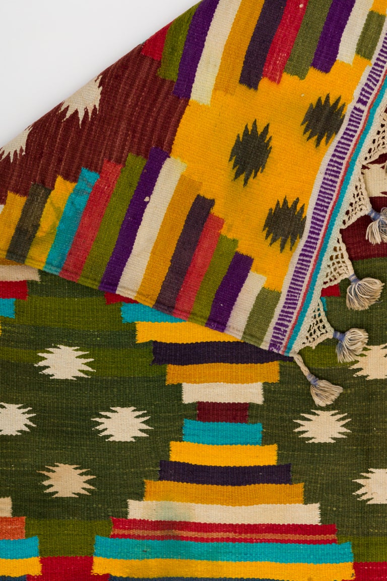 Multi-Color Striped Cotton Indian Dhurrie Rug For Sale at 1stDibs ...