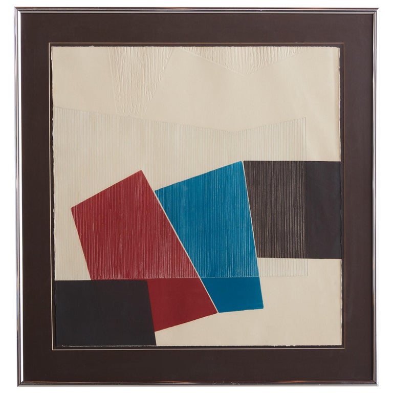 Multicolored Geometric Screen Print For Sale at 1stDibs