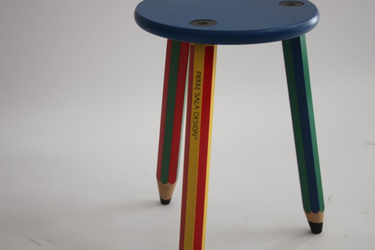 Multicolored Pop Art Stool by Pierre Sala For Sale at 1stDibs ...