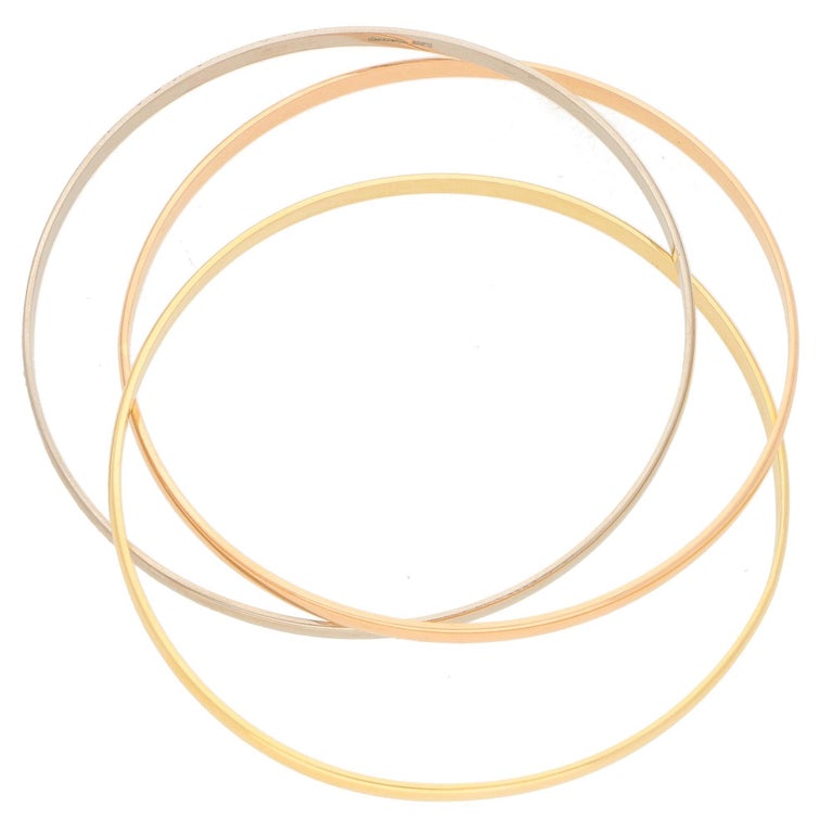 Russian Bangle in Three-Colour 18ct Gold For Sale (Free Shipping) at ...