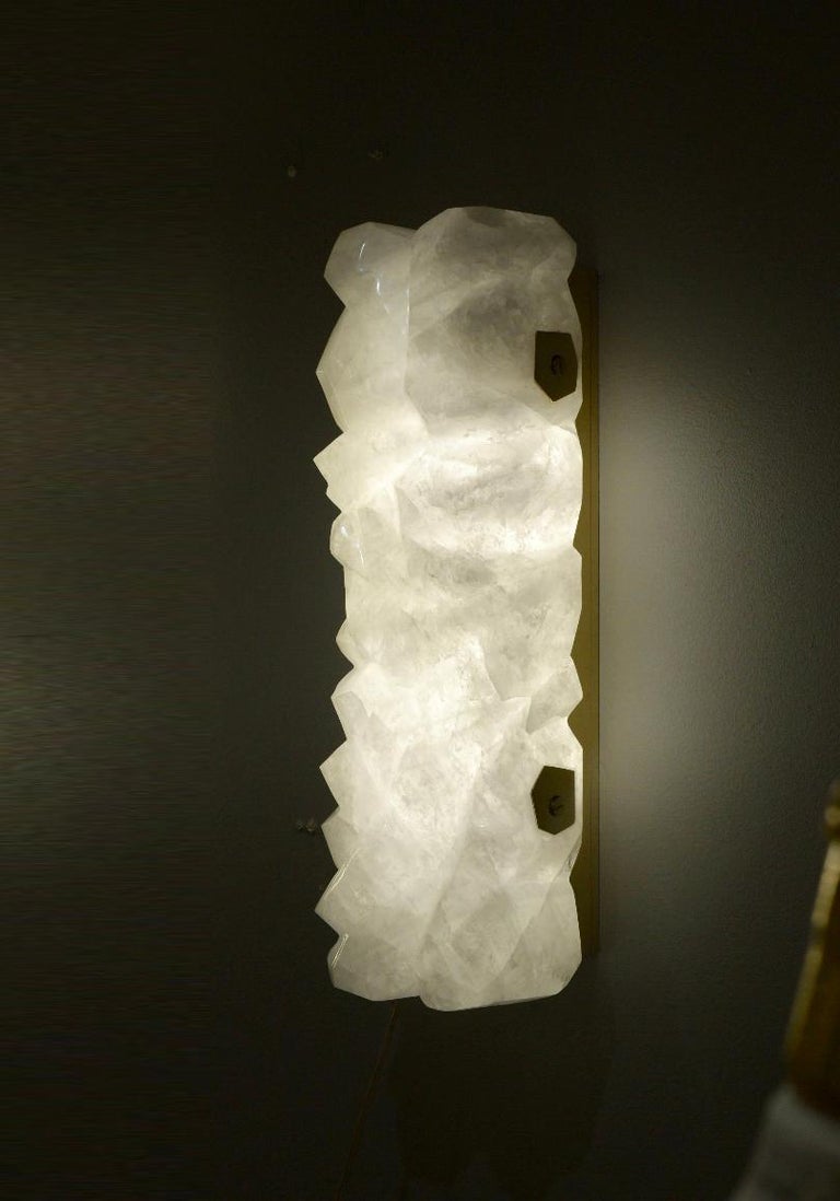 Multifaceted Rock Crystal Sconces by Phoenix For Sale at 1stDibs