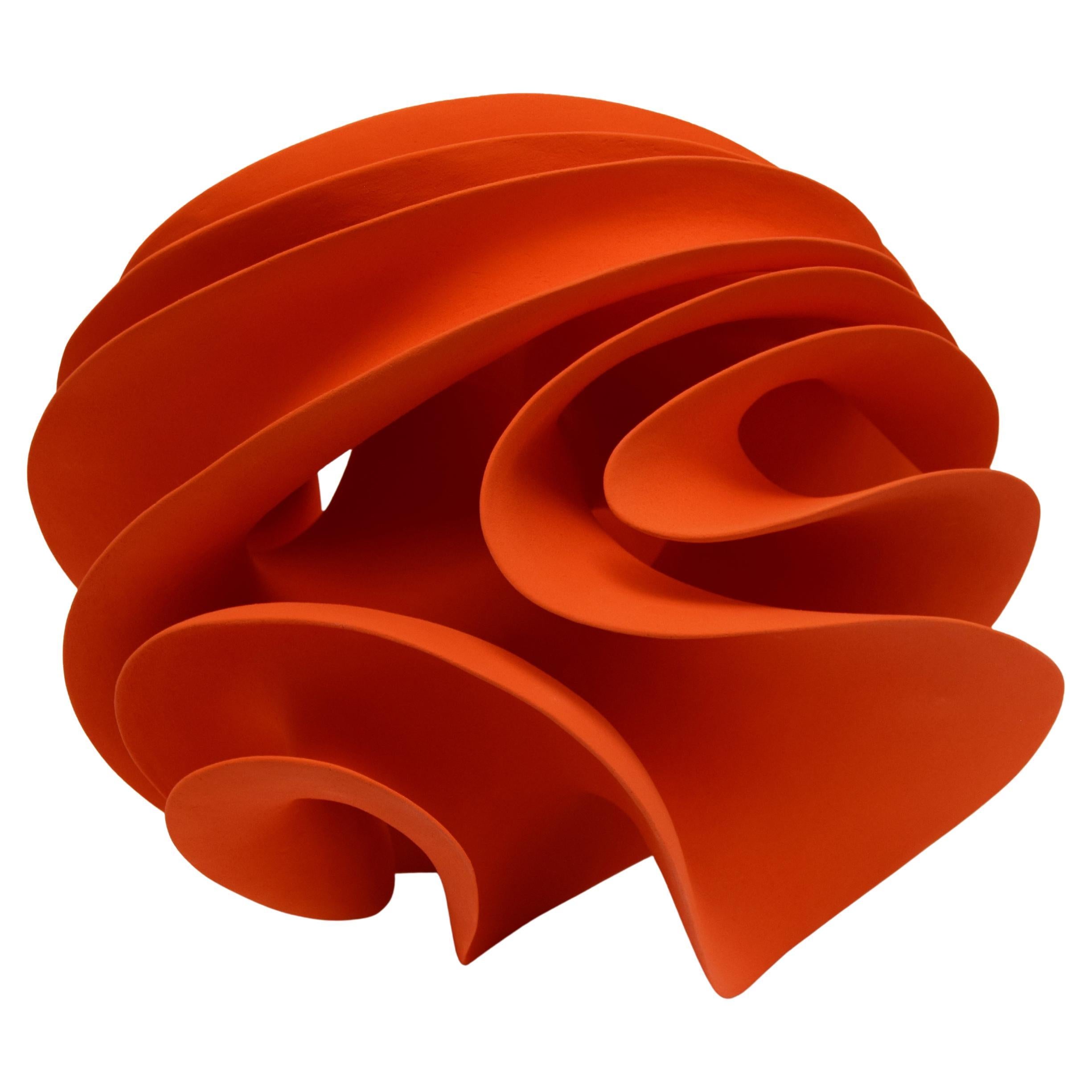 Swirling Red Abstract Contemporary Sculpture by Merete Rasmussen For ...