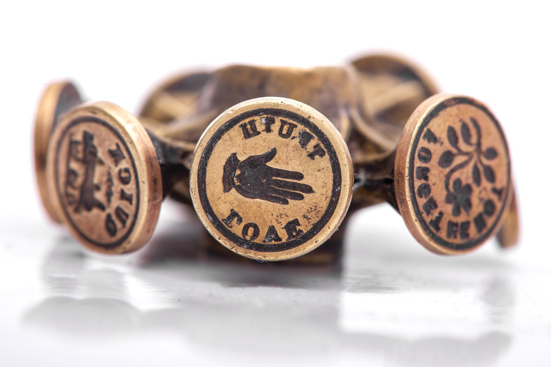 Unique Multiple Antique English Bronze Seal For Sale at 1stDibs