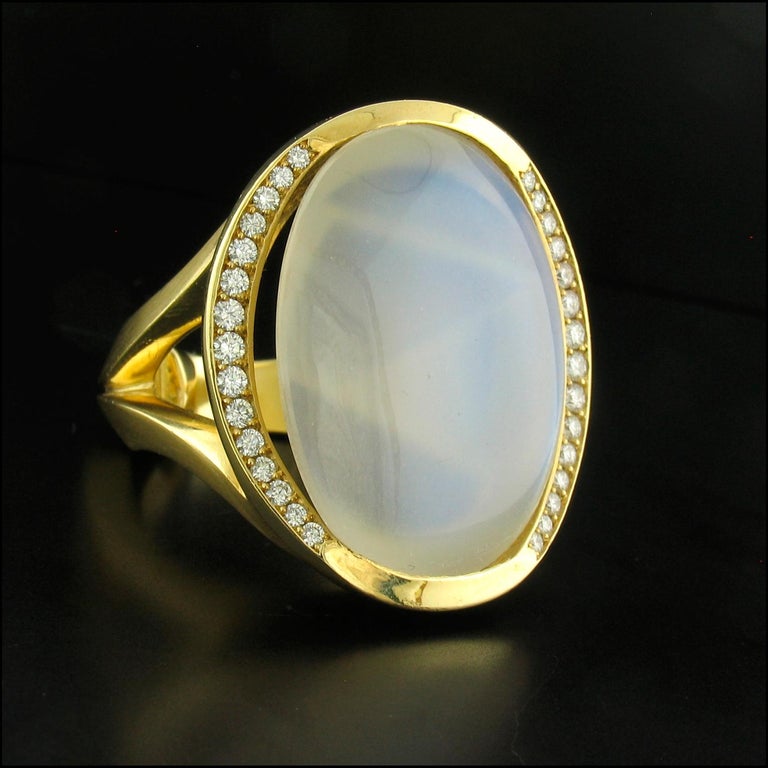 Munsteiner Blue Moonstone Ring by Susan Helmich For Sale at 1stDibs