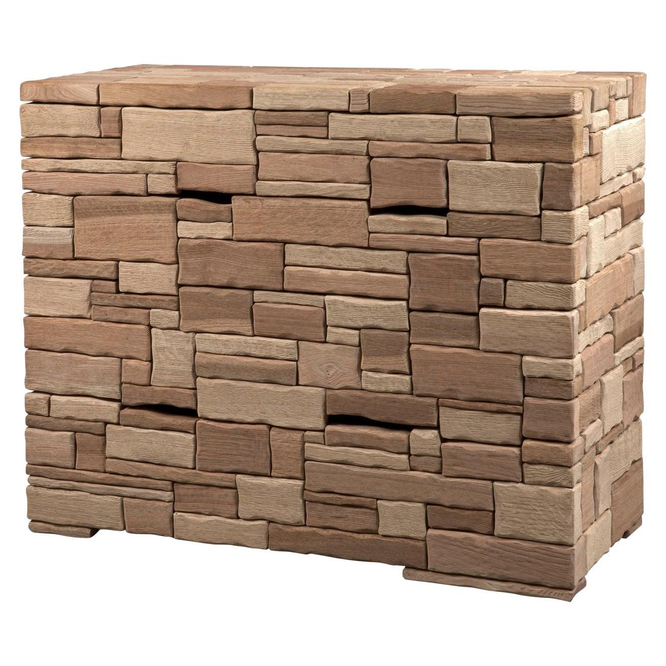 Mur Side Table. Oak and elm. Mattia Bonetti. Cat-Berro Edition 2013 ...