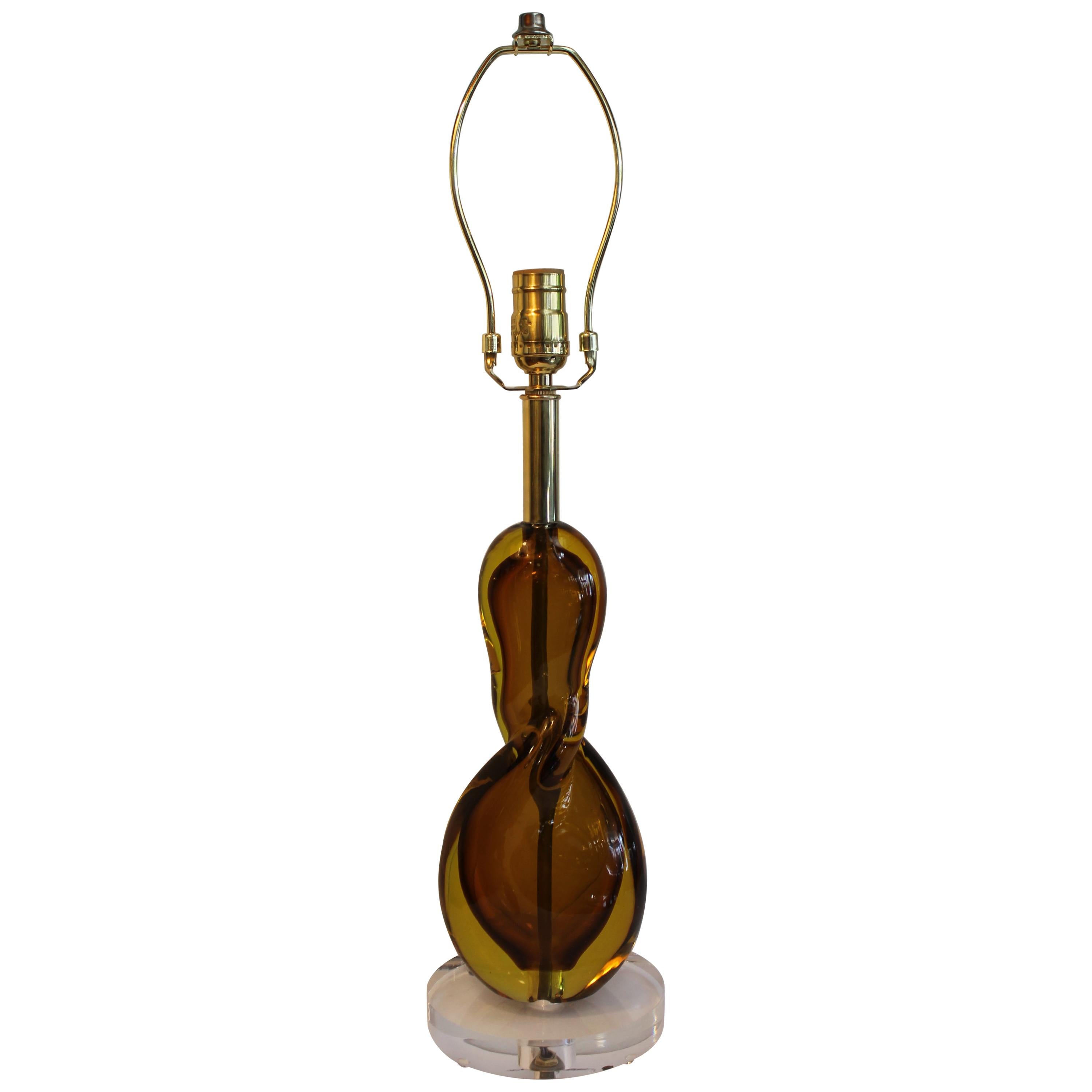 Amber Colored Murano Lamps For Sale at 1stDibs