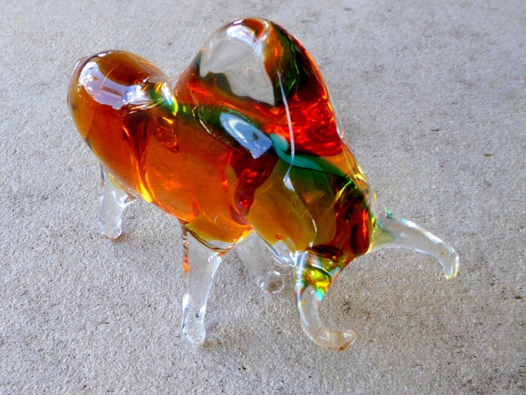 Murano Art Glass Bull by Vincenzo Nason For Sale at 1stDibs