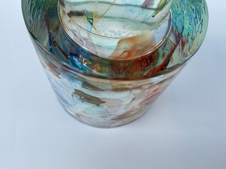 Murano Art Glass Colorful Patchwork Head Sculpture on Base Signed and ...