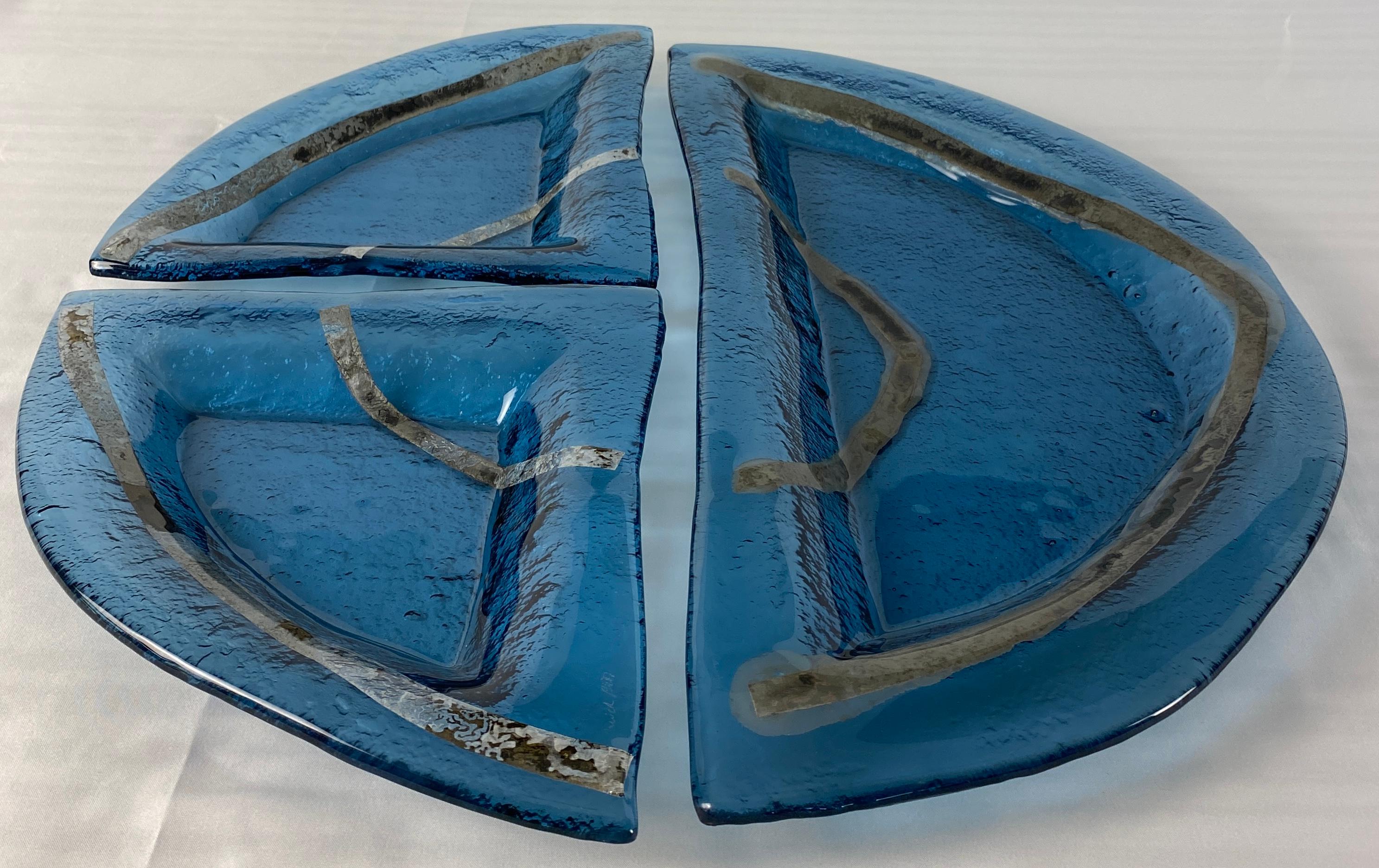 Murano Art Glass Serving Dishes in the Manner of Cenedese Glassworks ...