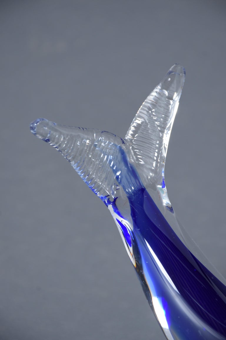 Murano Art Glass Whale Sculpture at 1stDibs | glass whale sculptures
