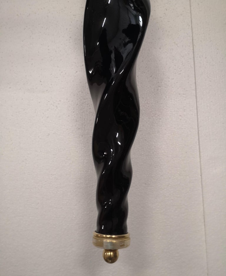 Murano Black and Cream Color Glass Wall Light, 1980 For Sale at 1stDibs