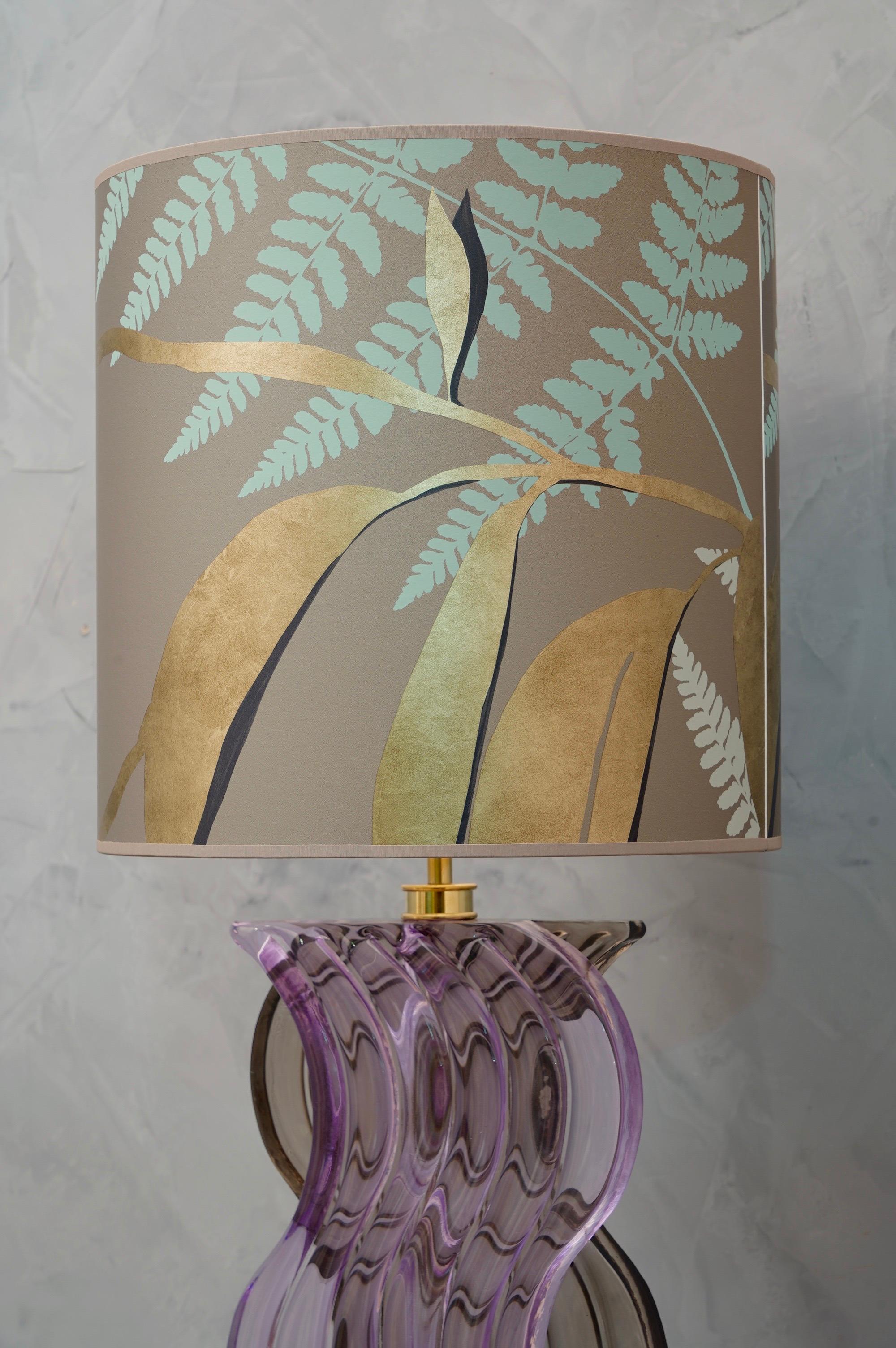 Murano Blown Glass Periwinkle Color Midcentury Table Lamp, 1980 For ...