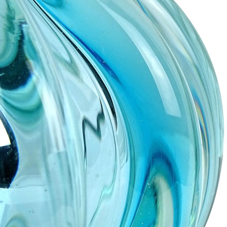 Murano Blue Purple Alexandrite Italian Art Glass Color Changing Flower ...