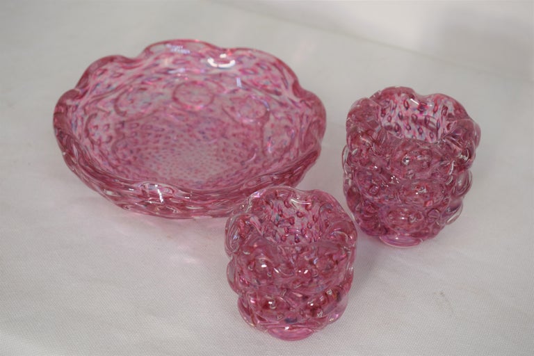 Murano Bubbles Glass Set, 1960s For Sale at 1stDibs