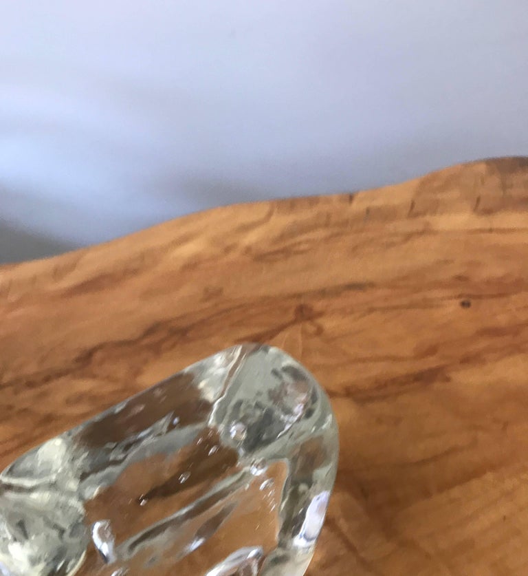 Murano Clear Glass Paperweight with Bubble Inclusions at 1stDibs ...