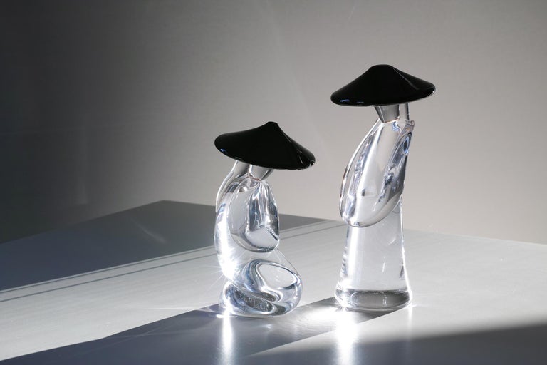 Renato Anatra Murano Crystal Asian Figural Sculptures by For Sale at ...