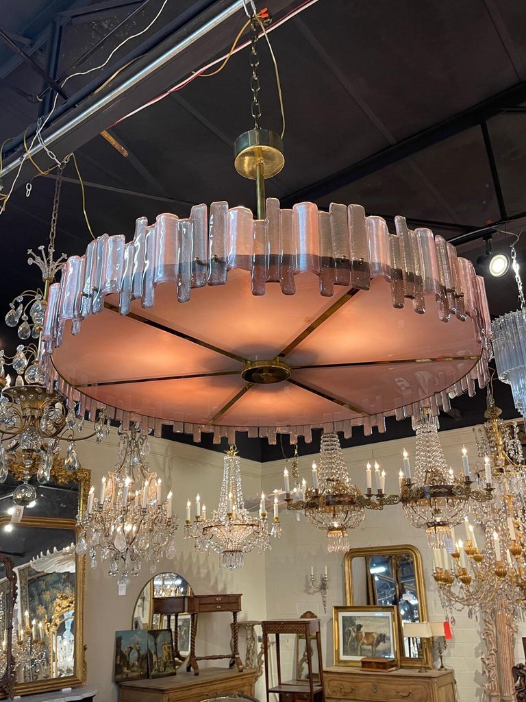 Murano Disc Chandelier For Sale at 1stDibs
