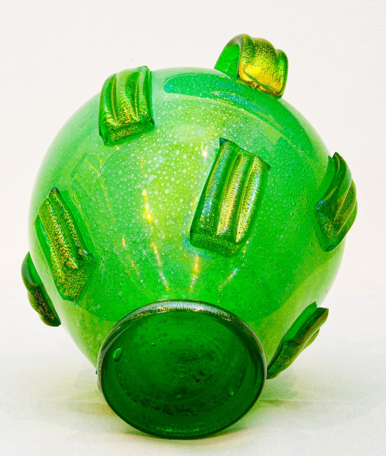 Murano Glass "Amphora" Pulegoso Vase by Napoleone Martinuzzi for Venini ...