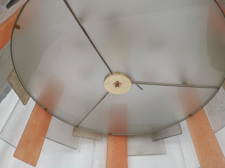 Murano Glass and Brass Orange Color Midcentury Chandeliers, 2020 For ...