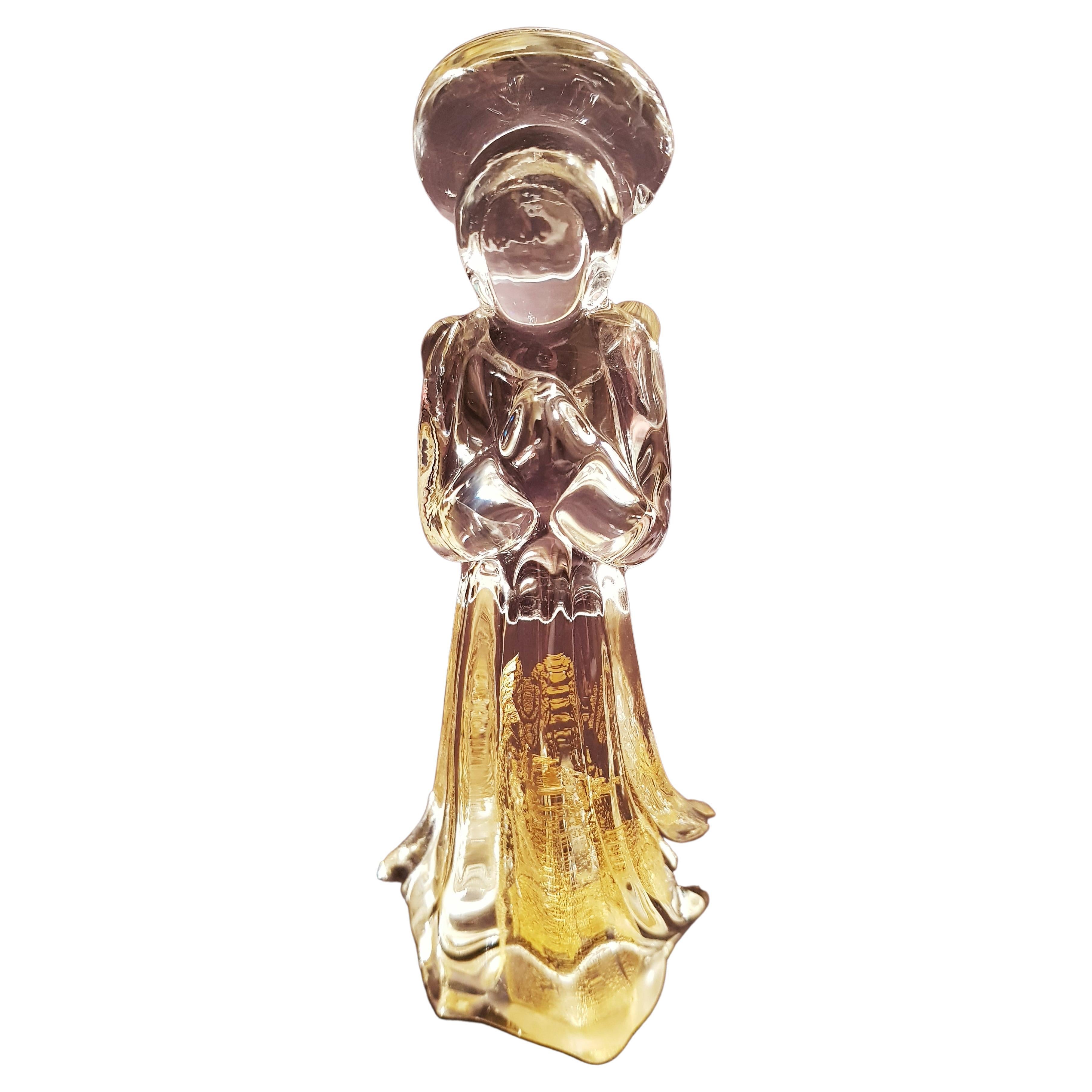 Murano Glass Lovers Abstract Sculpture with Gold and Silver Leaf For ...