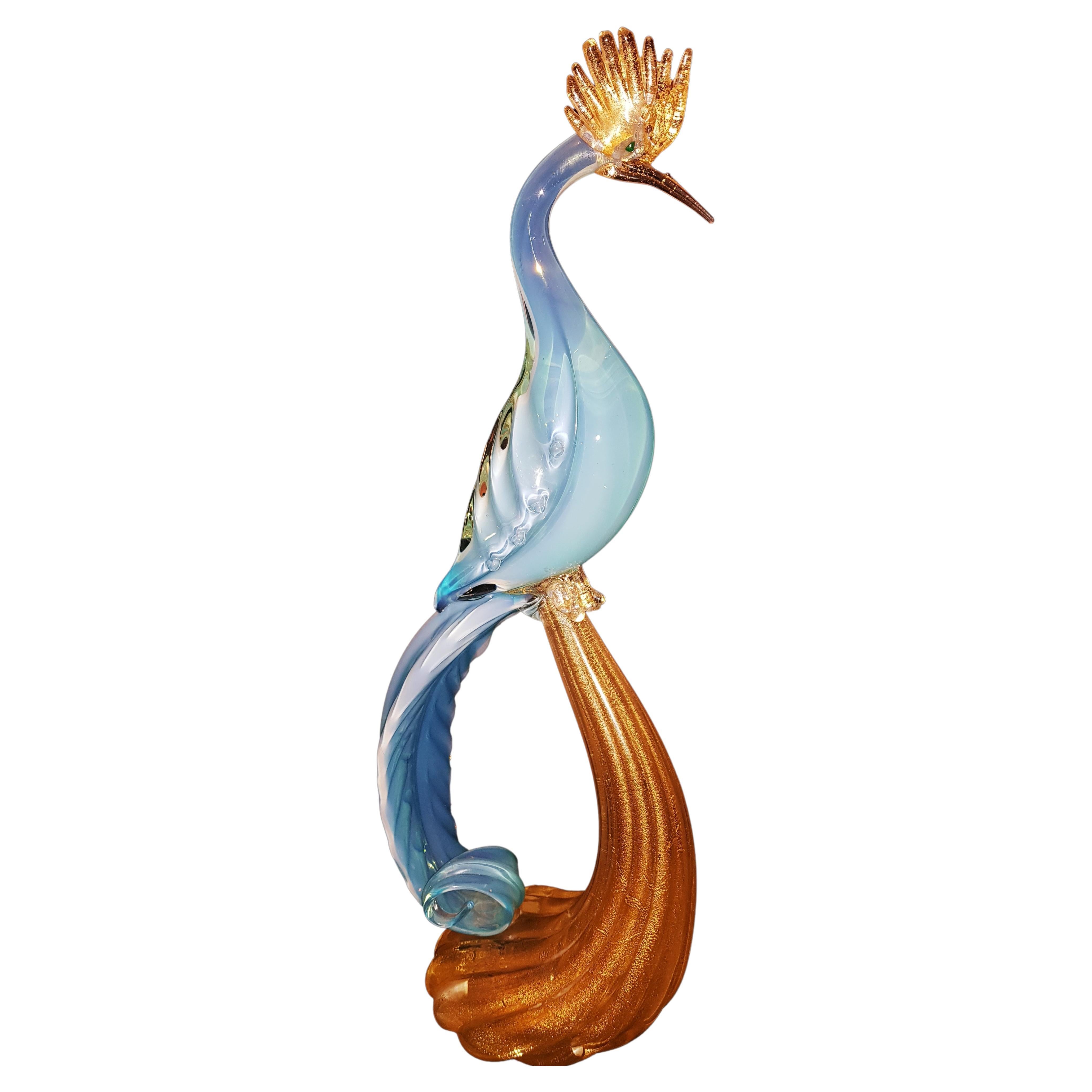 Barbini Murano Pink Birds Of Paradise Italian Art Glass Pheasant ...