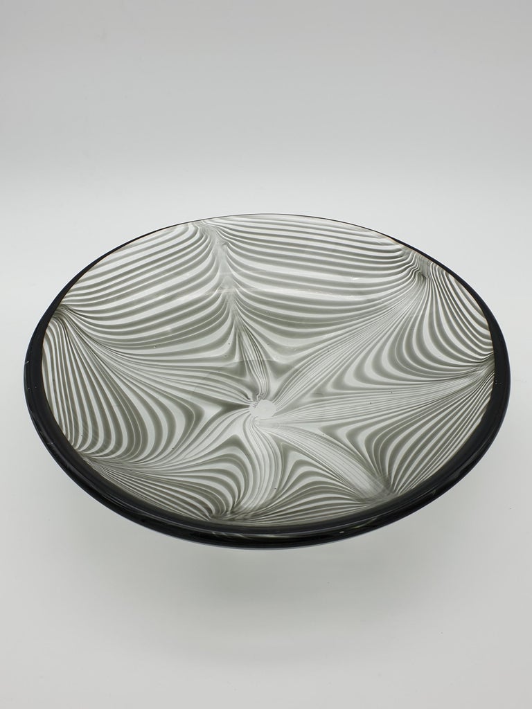 Murano Glass Bowl in "Fenicio" Festooning Pattern by Cenedese, 1970s ...