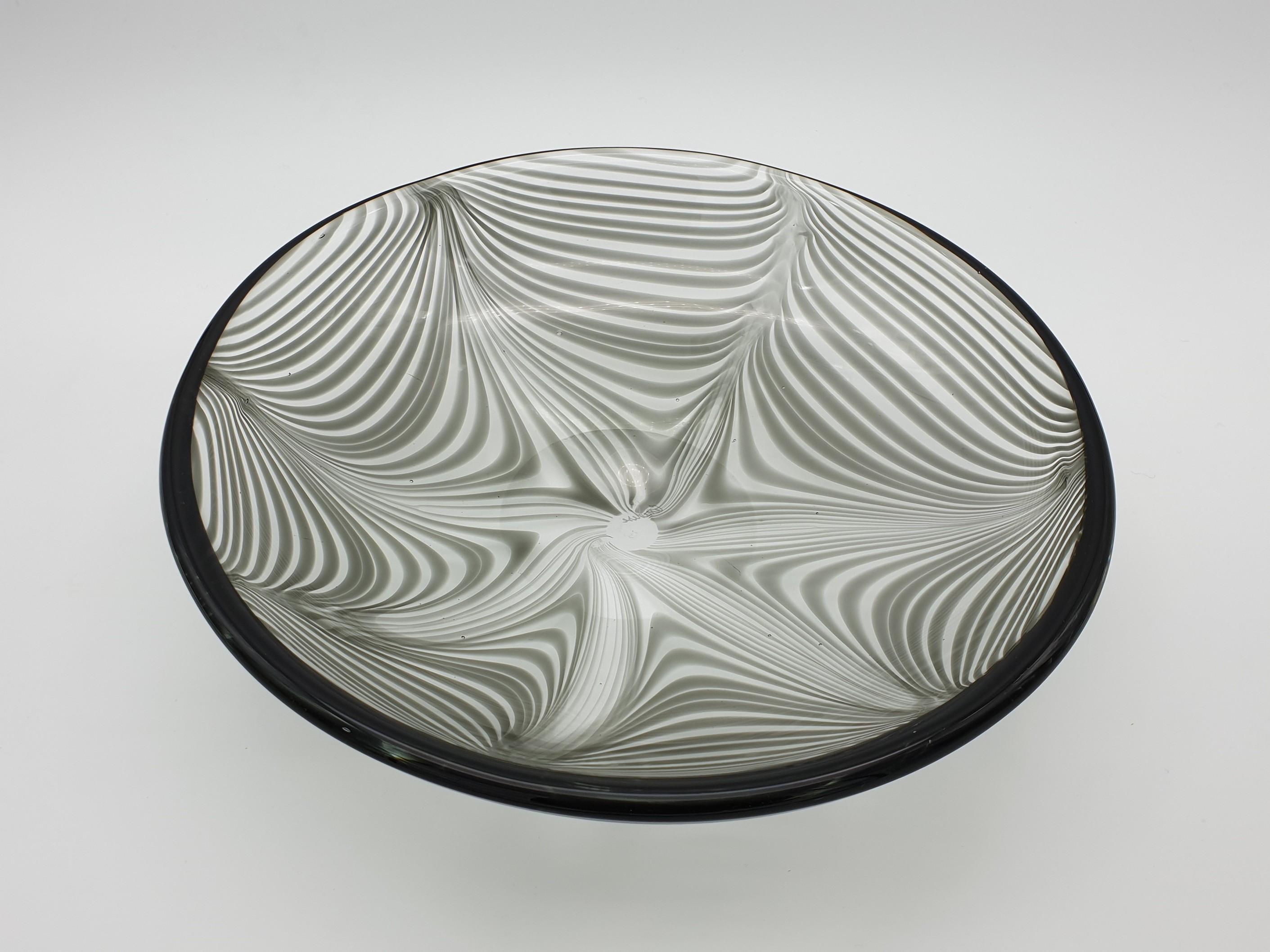 Murano Glass Bowl in "Fenicio" Festooning Pattern by Cenedese, 1970s ...