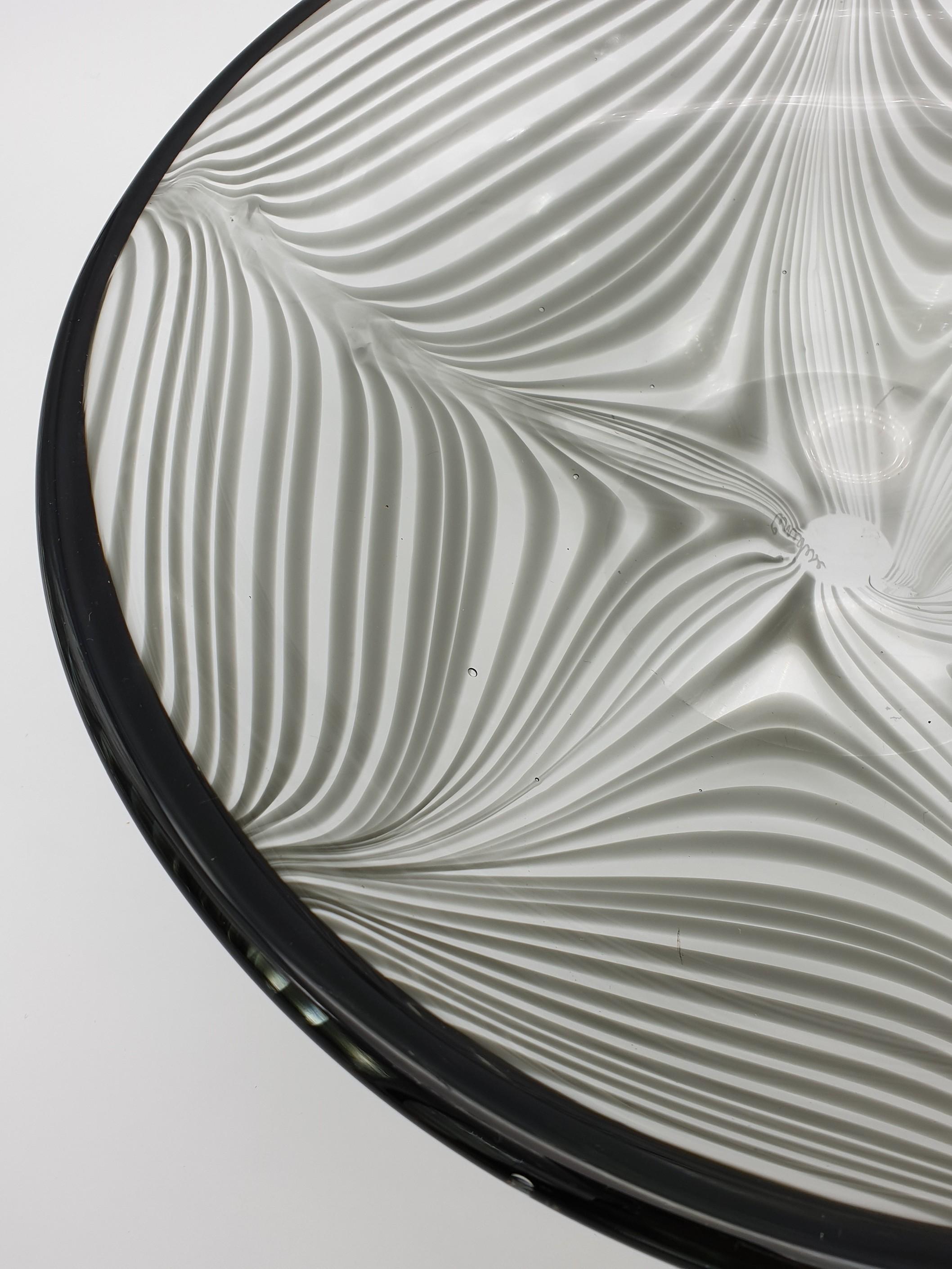 Murano Glass Bowl in "Fenicio" Festooning Pattern by Cenedese, 1970s ...