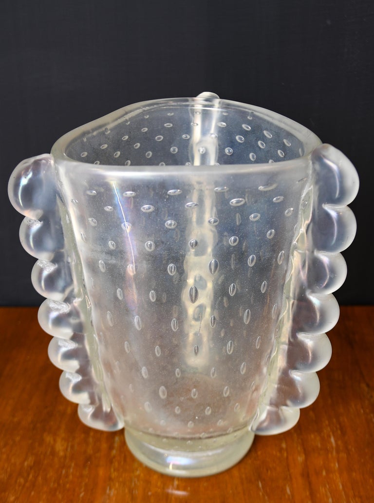 Murano Glass "Bullicante" Vase Signed by Franco Moretti For Sale at 1stDibs