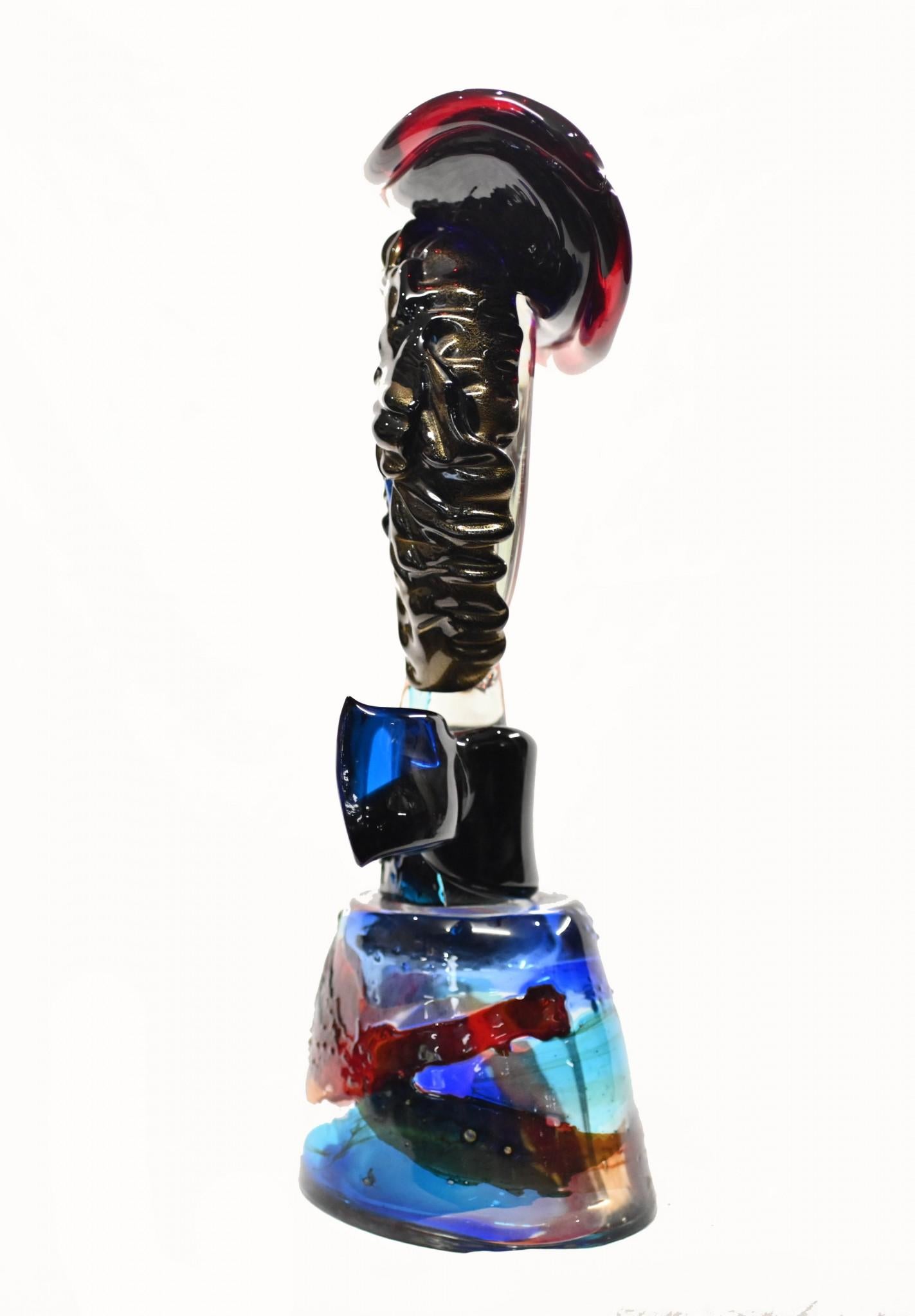 Murano Glass Bust Picasso Italian Ventian Art at 1stDibs