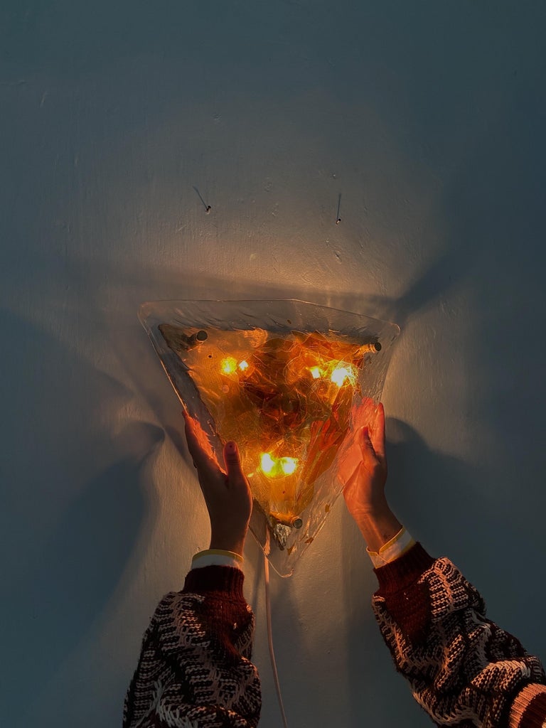 Murano Glass Ceiling light or wall scone by La Murrina, Italy 1970 For ...