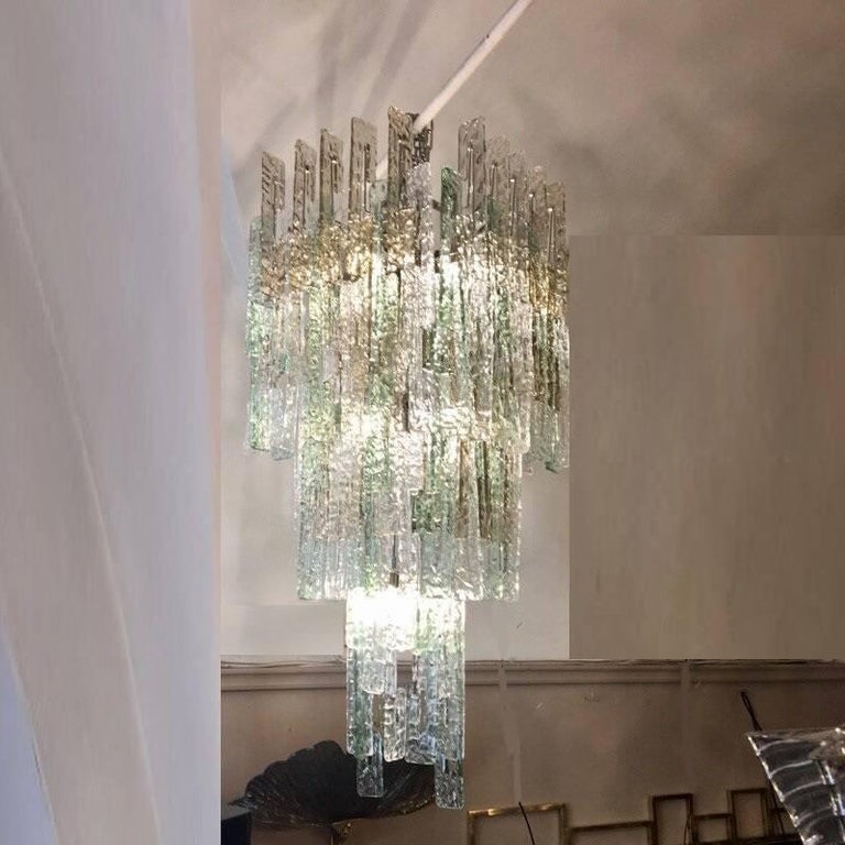 Murano Glass Chain Link Chandelier, 1980s For Sale at 1stDibs