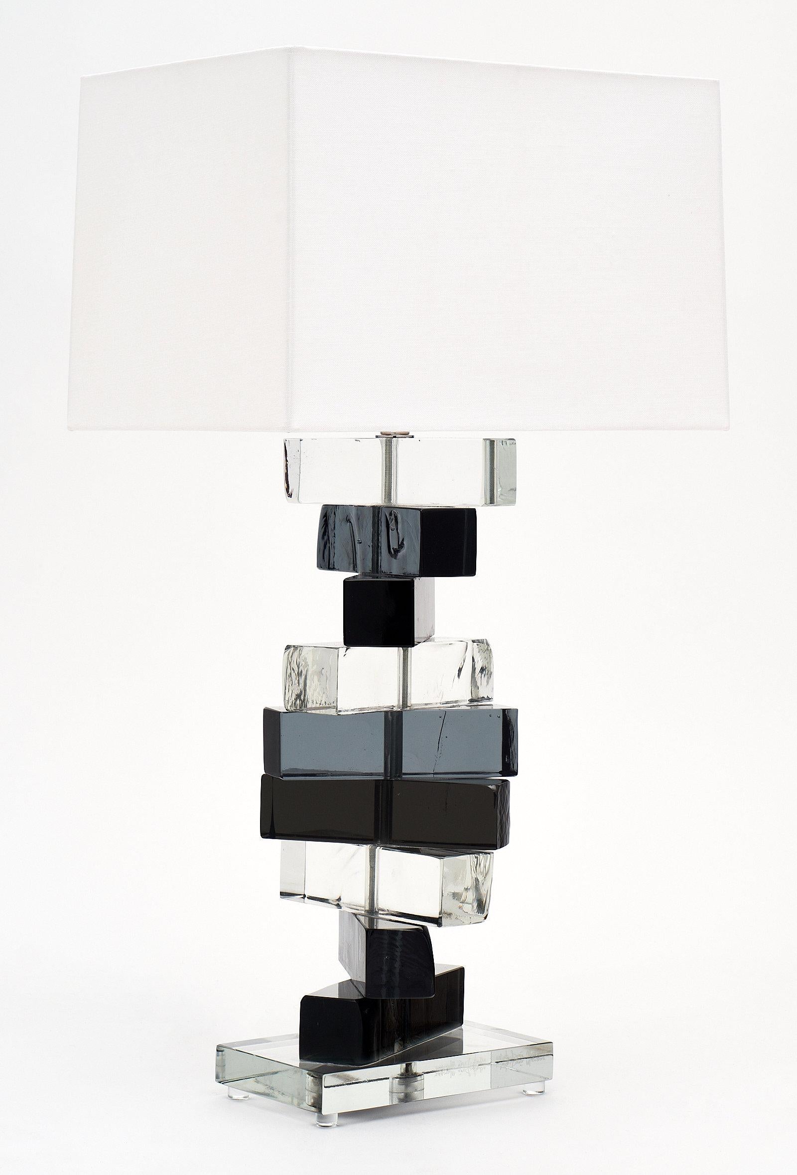 Murano Glass Cubist Lamps at 1stDibs