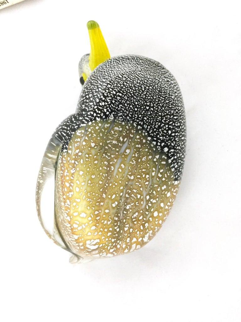 Murano Glass Duck with Silver Flakes, Italy, 1950s-1960s at 1stDibs