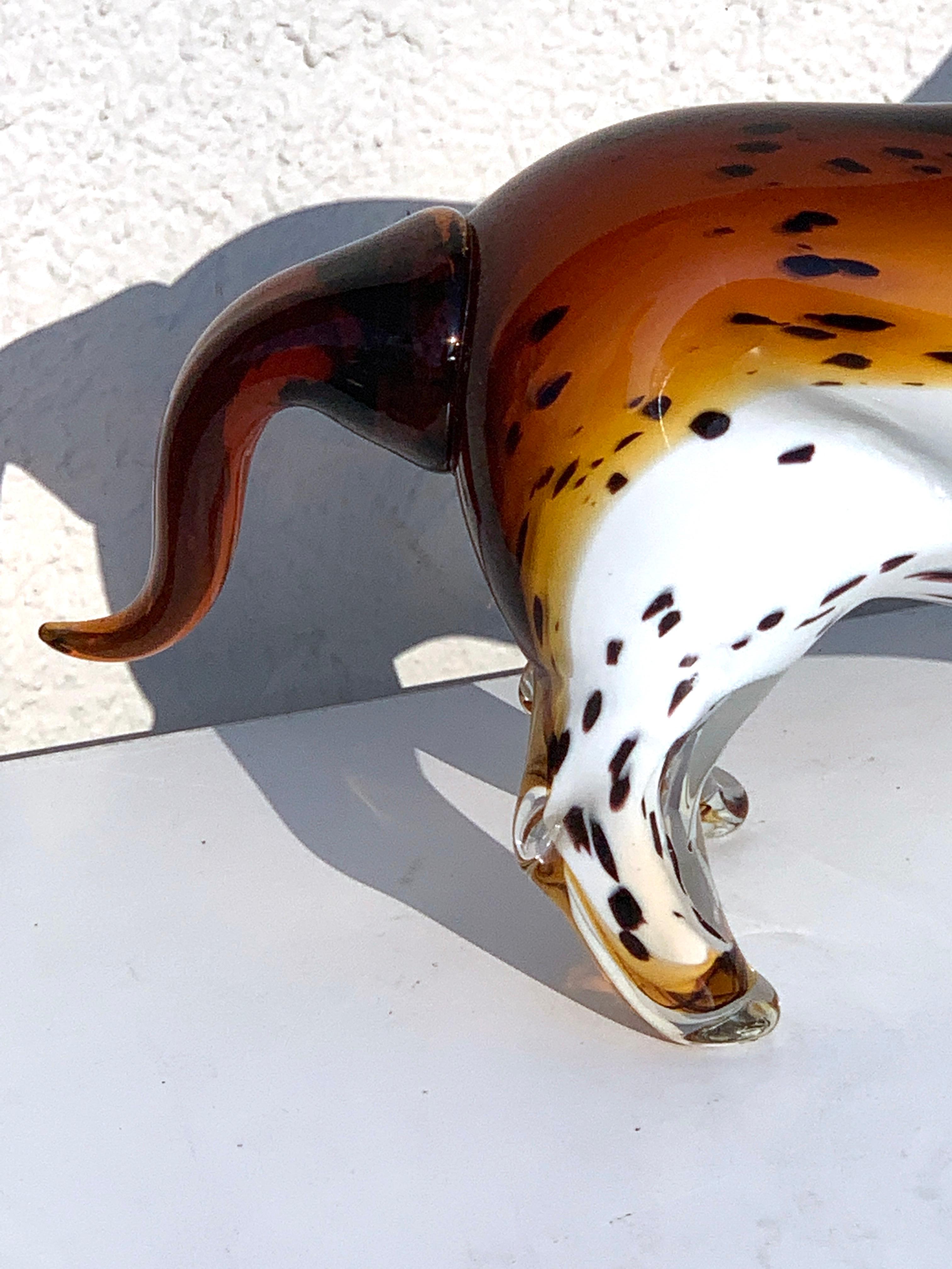 Murano Glass Figure of Spotted Dog For Sale at 1stDibs