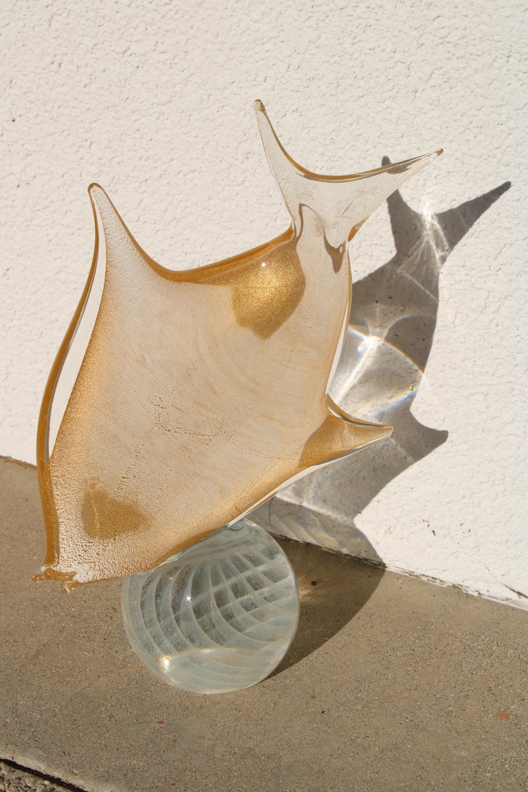 Murano Glass Fish Sculpture by Licio Zanetti For Sale at 1stDibs