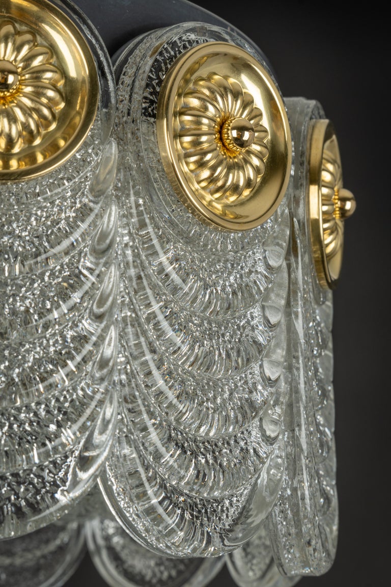 Murano Glass Flush Mount by Kaiser, Germany, 1970s For Sale at 1stDibs