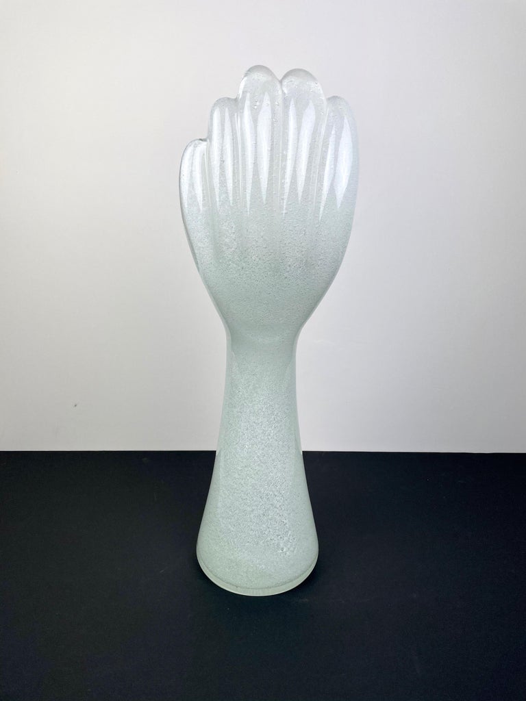 Murano Glass Hand Sculpture Signed Vistosi, Italy For Sale at 1stDibs