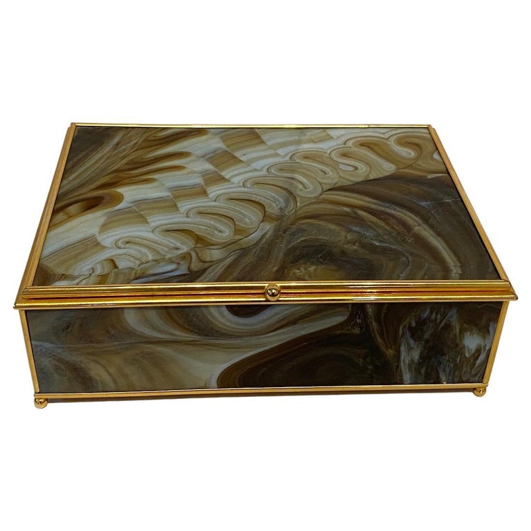 Murano Glass Hinged Box For Sale at 1stDibs
