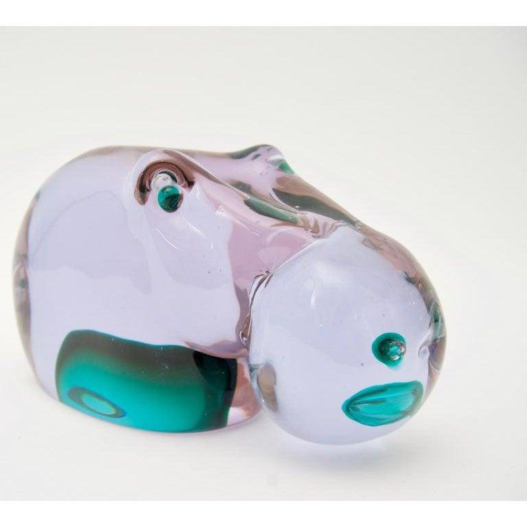 Murano Glass Hippopotamus Figure at 1stDibs