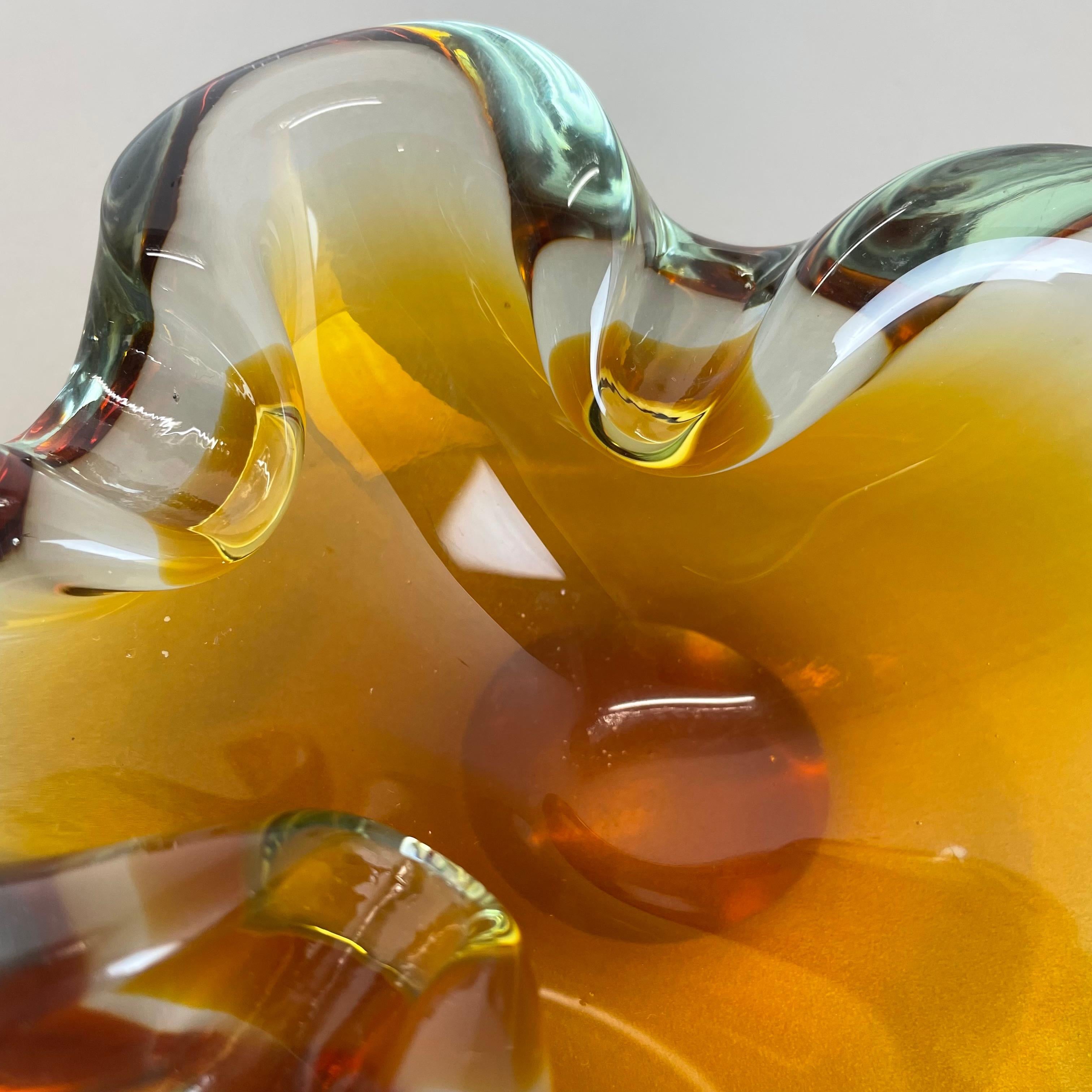 Murano Glass "Honey" Bowl Element Shell Ashtray Seguso Murano, Italy ...