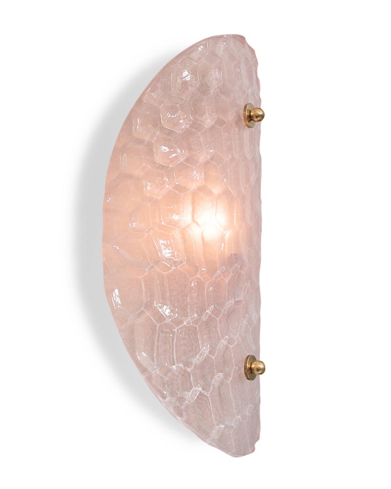 Murano Glass Light Pink Sconces For Sale at 1stDibs