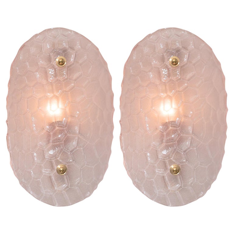Murano Glass Light Pink Sconces For Sale at 1stDibs