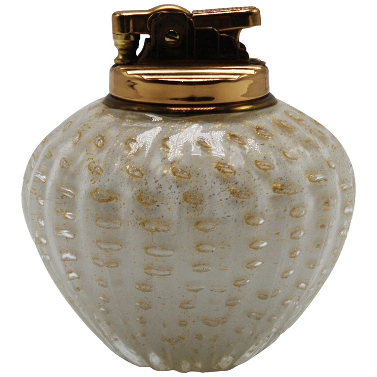 Murano Glass Lighter with Gold Flecks, circa 1960 at 1stDibs