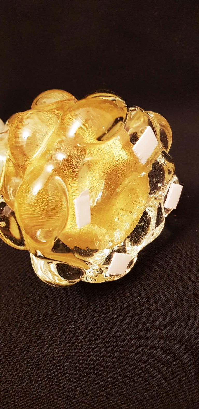 Murano Glass Lovers Abstract Sculpture with Gold and Silver Leaf For ...